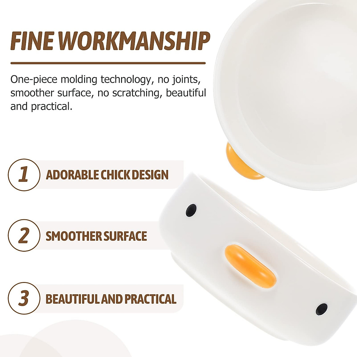 UPKOCH Funny Cute Chick Plates Mini Dessert Plate Handmade Duck Safety Ceramics Sauce Plate Hamster Bowl Bird Food Bowl.