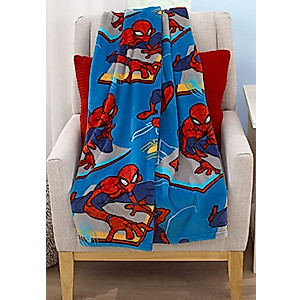 Marvel Spiderman Toddler Blanket - 40” X 50” - Super Soft, Plush, Warm and Comfortable