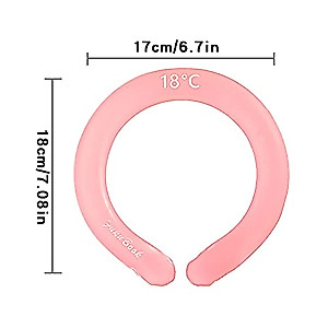 Toonshare Neck Cooling Tube, Cool Neck Ring Ice Pillow Cooling Neck Wraps, Summer Heatstroke Prevention Wearable Cooling Neck Hanging Ice Pad, Hands Free Cold Gel Ice Pack (Blue)