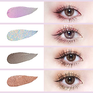 LIFUS Liquid Eyeshadow, Korean Eye Glitter Makeup - Long Lasting, Highly Pigmented, Quick-Drying, 1.0 Fl Oz, C1