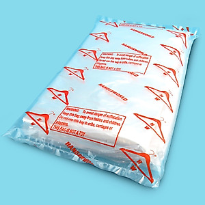 HANGERWORLD 20 Pack Clear Dry Cleaning Plastic Garment Bag - 48inch, 100 Gauge Thick