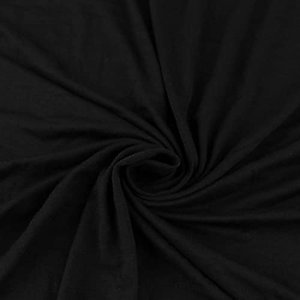 Texco Inc Solid Rayon Spandex Jersey Knit (180GSM)-Maternity Apparel, Home/DIY Fabric, Black 5 Yards