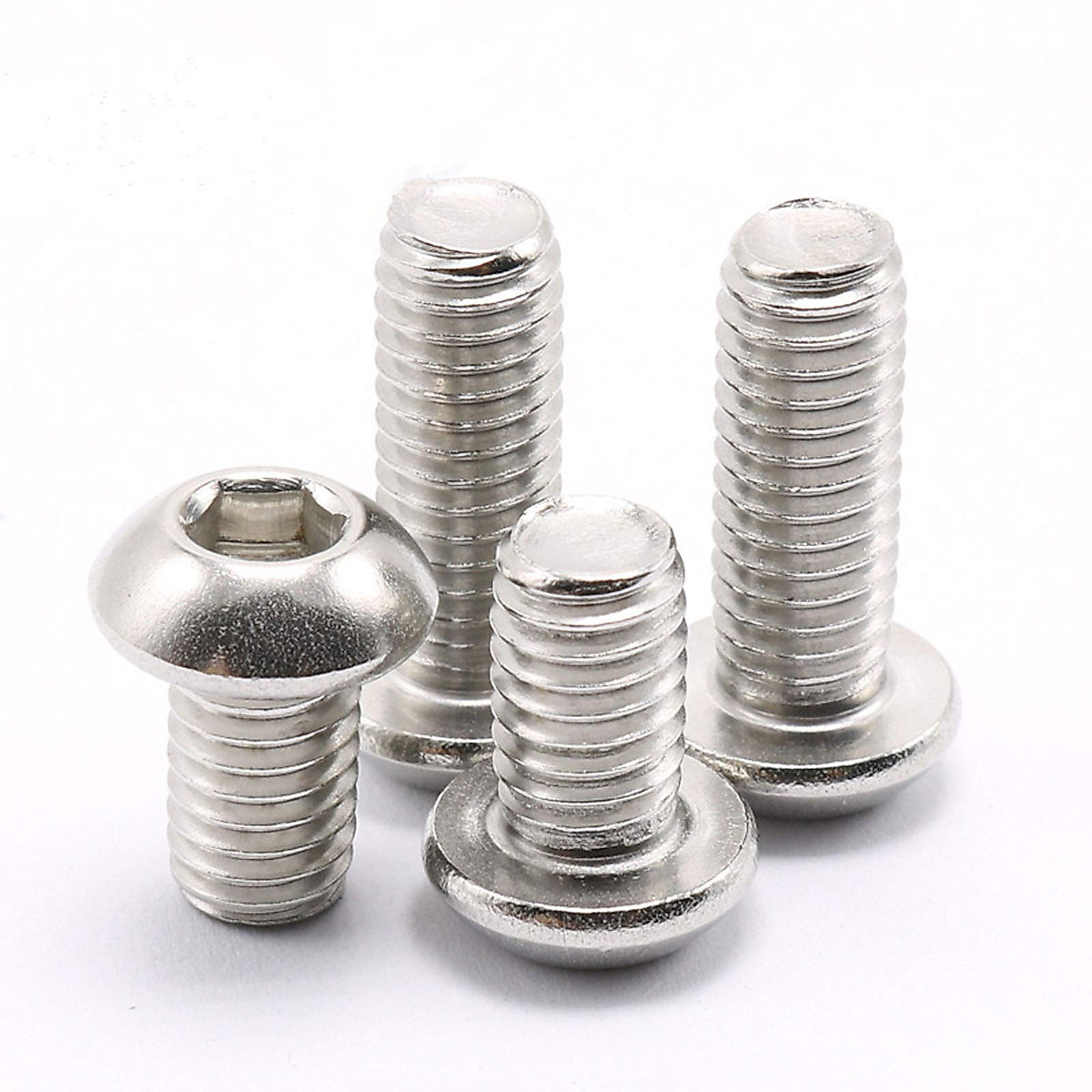 50 Pcs M3-0.5x10mm Button Head Socket Cap Screws, Stainless Steel 18-8 (304), Bright Finish, Fully Threaded, Allen Hex Button Head Screws (50 Pcs M3-0.5x10mm)
