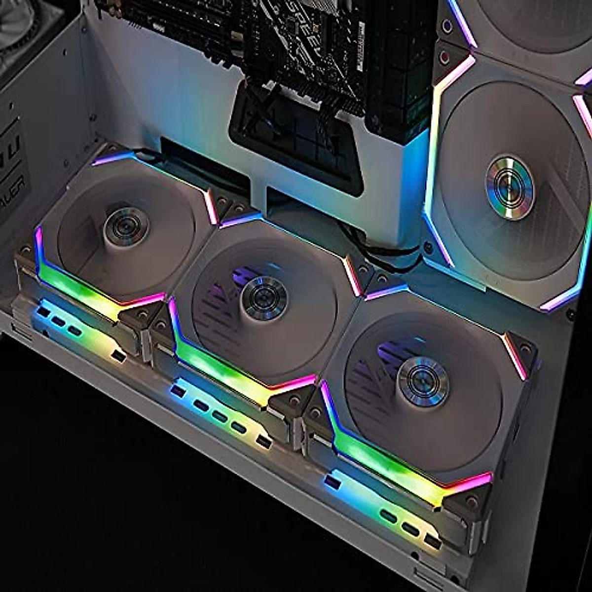 Lian-Li UNI FAN SL120 Revolutionized Daisy-Chain 120mm ARGB Fan, Black, 3-Pack