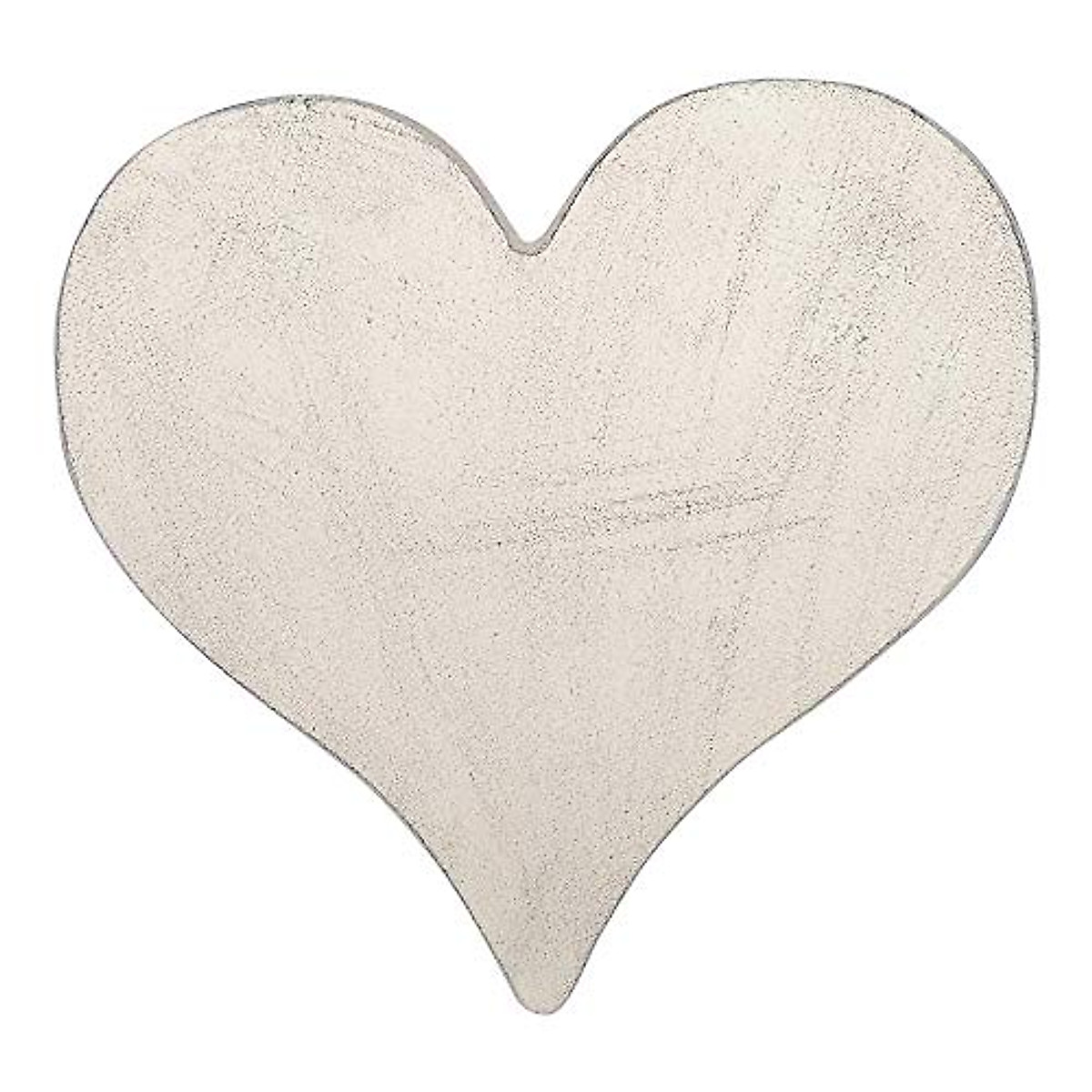 Comfy Hour 1" Cast Iron Rustic Style Heart Garden Stepping Stone for Garden Decoration, Beige, Spring in Garden Collection