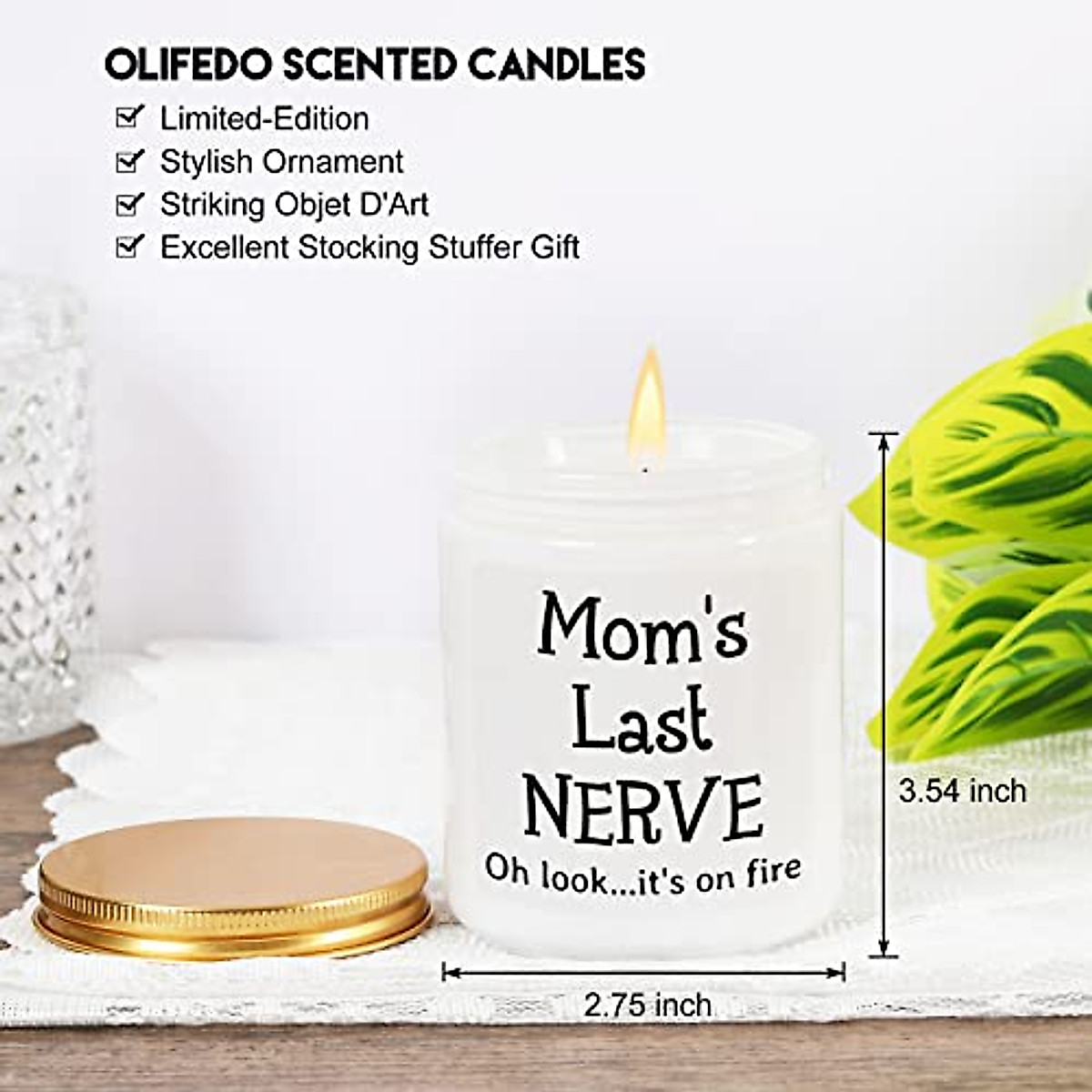 Mothers Day Gifts for Mom from Daughter, Son - Funny Birthday Gifts for Mom from Daughter, Christmas Thanksgiving Gifts for Mom, Best Mom Gifts, Lavender Scented Candles-Moms Last Nerve