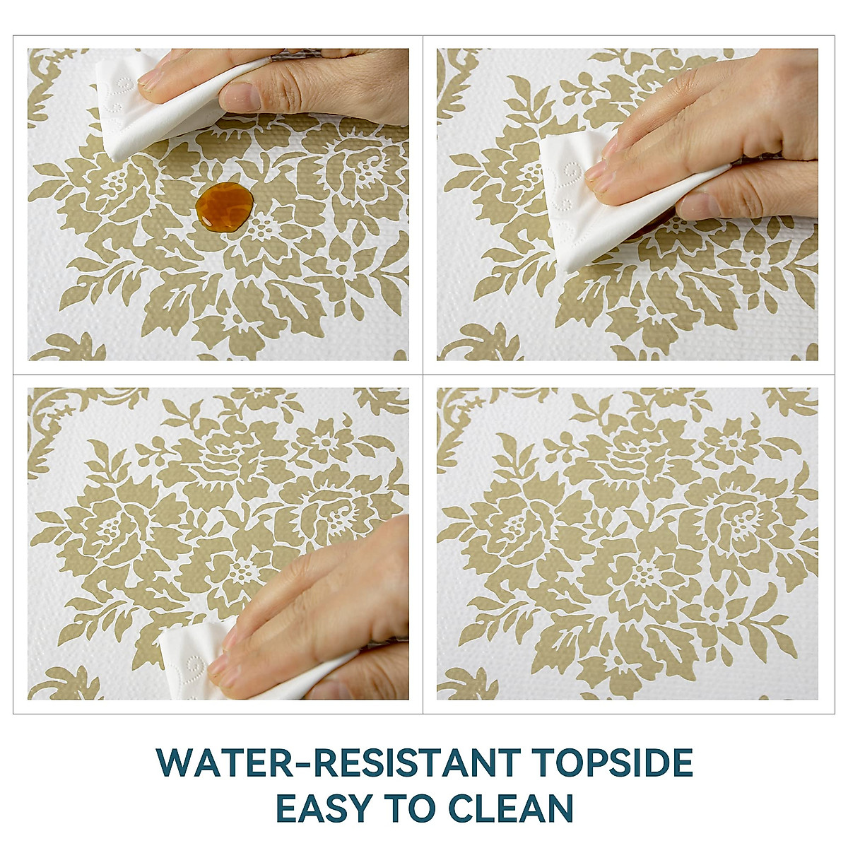 Dwellaid Shelf Liner 18inch Wide for Kitchen Cabinets Non Adhesive Gold 18inx8FT Kitchen Drawer Liner, Waterproof Shelf Liner Durable Anti-Slip for Kitchen Cabinets Shelf Liners for Kitchen Cabinets