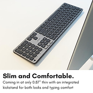 Macally Backlit Bluetooth Keyboard for Mac (2024 Upgraded Battery) - Compatible Apple Keyboard Wireless - Multi-Device Keyboard for MacBook Pro/Air, iMac, iMac Pro, Mac Mini, Mac Pro