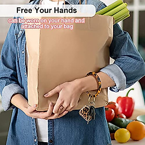 Palksky Wristlet Keychains Molds, Key Ring Bracelet Molds for Epoxy Resin Molds Casting, Silicone Mold for Car Key Chain Bracelets Wristlet Wallet with 10pcs Key Chains and 10pcs Key Rings