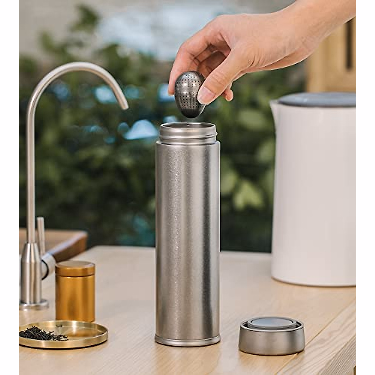 KEITH TITANIUM Ti3101 Zero-Plastic Vacuum Bottle – 18.6 fl oz