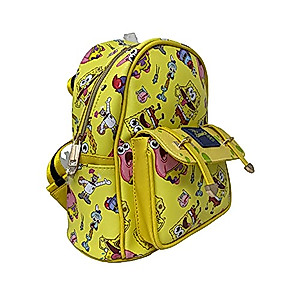 KBNL SpongeBob SquarePants 11" Faux Leather Mini Backpack Yellow