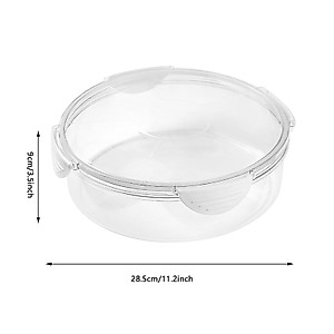 ATRDTO 11inch Food Storage Container with Lid -Pie Keepers Clear Plastic Food Storage Containers Holds 9~10Inch Cakes Pies Pastries (White 1pc)