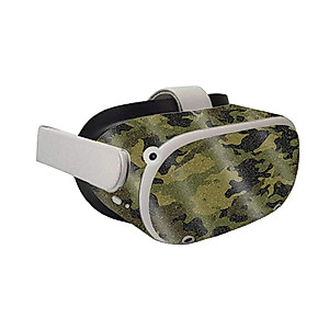 MightySkins Glossy Glitter Skin Compatible with Oculus Quest 2 - Green Camouflage | Protective, Durable High-Gloss Glitter Finish | Easy to Apply, Remove, and Change Styles | Made in The USA