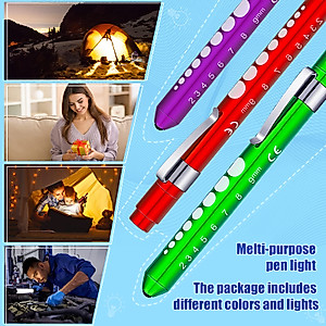 Penlight for Nurse Pen Light LED Reusable Pen Light with Pupil Gauge Nurses Pin Light for Torch Medical Students Doctors Daily Use with Pocket Clip Nurse Gifts(15 Pieces,Basic Colors)
