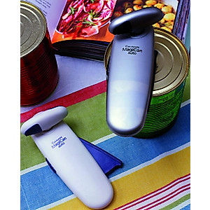 Culinare C10011 MagiCan Auto 2 Can Opener - Manual opener with a patented cutting system and a strong clamp mechanism for single-hand use, in white, 20 x 5 x 15 cm