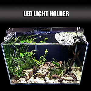 Belmaks Hanging Aquarium Clear Acrylic Fish Tank LED Light Holder Lamp Fixtures Support Stands Box Aquatic Fish Tank Lighting Tools