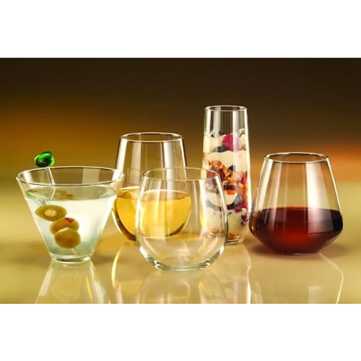 Libbey 13-1/2-Ounce Stemless Martini, Box of 12