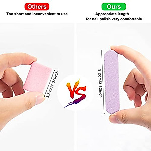 ANRUI Mini Nail Files, 20 PCS Professional 100/180 Grit Nail Files, Double Sided Emery Boards for Natural Nails, Nail Buffer for Manicure Pedicure Tool at Home Salon, Purple