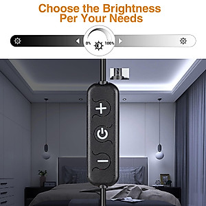 White LED Strip Light, CT Capetronix LED Light Strip White, Daylight Bright LED Tape Light, for Bedroom, Kitchen, Closet, Under Cabinet, Vanity Mirror, Indoor Only (Dimmer Included).