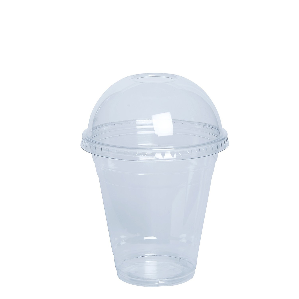 GUSTO [12 oz. - 50 Count Clear Plastic Cups With Dome Lids - Perfect for Smoothies, Milkshakes, and To-Go Beverages (Formerly Comfy Package)