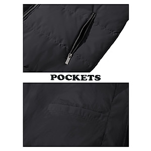 MAGNIVIT Mens Winter Jackets Light Weight Jacket Athletic Jacket Winter Coats Work Jackets Black Bomber Jacket Windbreaker Jacket
