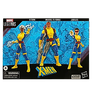 Marvel Legends Series Forge, Storm, & Jubilee X-Men 60th Anniversary Action Figure Set, 6-Inch Action Figures