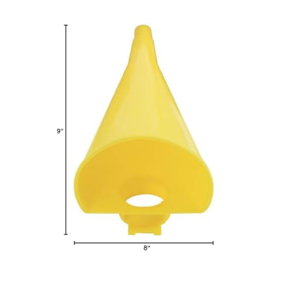 Eagle Plastic Funnel for Type I Metal Safety Cans, 5"x 7"x 12", Made of Chemically Resistant High-Density Polyethylene, Yellow, Made in The USA, F15FUN