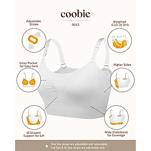 Coobie Seamless Scoopneck Bra,White,X-Large