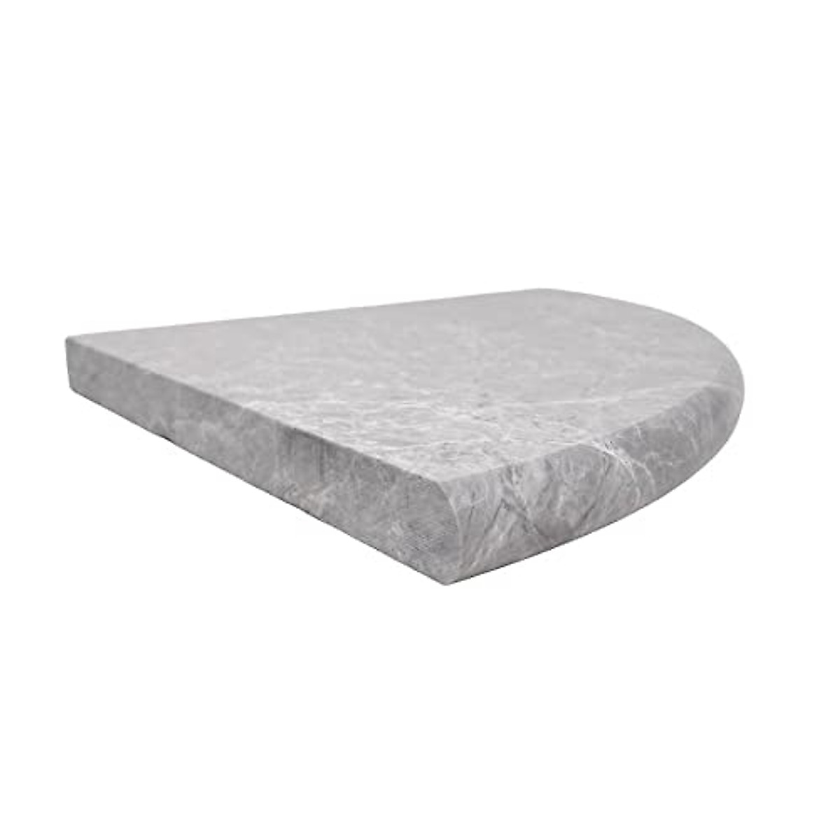 Tenedos Premium Quality Silver Marble Bathroom Corner Shelf Polished 9'' (1)