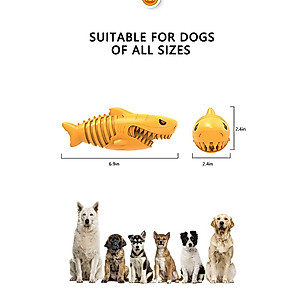 YYXTRADE Shark Chew Toy for Aggressive Chewers, Natural Rubber Dog Toys for Medium Large Breeds, Dental Care Teeth Cleaning, Indestructible Dog Toys