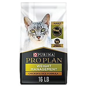 Purina Pro Plan Weight Control Dry Cat Food, Chicken and Rice Formula - 16 lb. Bag