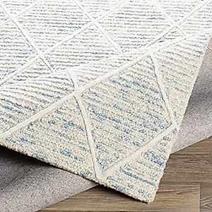 Mark&Day Area Rugs, 9x12 Miette Modern Ice Blue Area Rug, Blue Cream Carpet for Living Room, Bedroom or Kitchen (9' x 12')