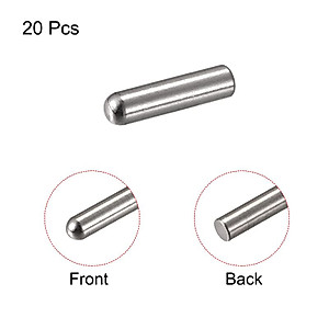 Tool parts 5x16mm Dowel Pins - 20pcs Round Head Flat Chamfered End Dowel Pin