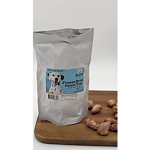 BJ's Raw Pet Food Freeze Dried Chicken Heart Treats High Protein Nutritious Meal for Optimal Health Made in USA, 4-Ounce