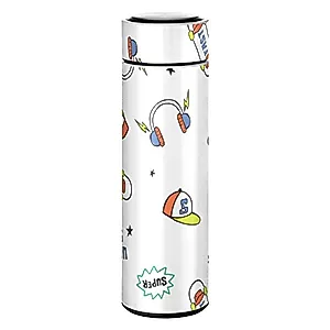CaTaKu Cute Funny Sport Water Bottle Insulated 16 oz Stainless Steel Flask Thermos Bottle for Coffee Water Drink Reusable Wide Mouth Vacuum Travel Mug Cup