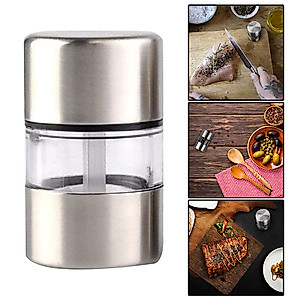 Generic Small Portable and Labor-saving Manual Stainless Steel Ceramic High-grade Sea Salt Pepper Spice Grinding Core Grinder Indoor and Outdoor Kitchen Camping Party