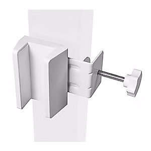 VIVO Clamp-on Power Strip Mount for Desk Leg, Under Desk Office Cable Management Organizer, Spring-Assisted Cord Holder, White, DESK-PS01LC