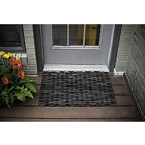 Durable Corporation-400S2030 Dura-Rug Recycled Fabric Tire-Link Outdoor Entrance Mat, 20" x 30"