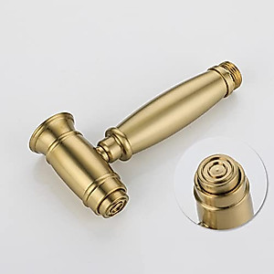 MINJING Bidet Sprayer Kit for Toilet Brushed Gold Multifunction Bidet Tap Wall Mounted Sprayer with Button Bathroom Toilet Bidet Mixer Spray Kit