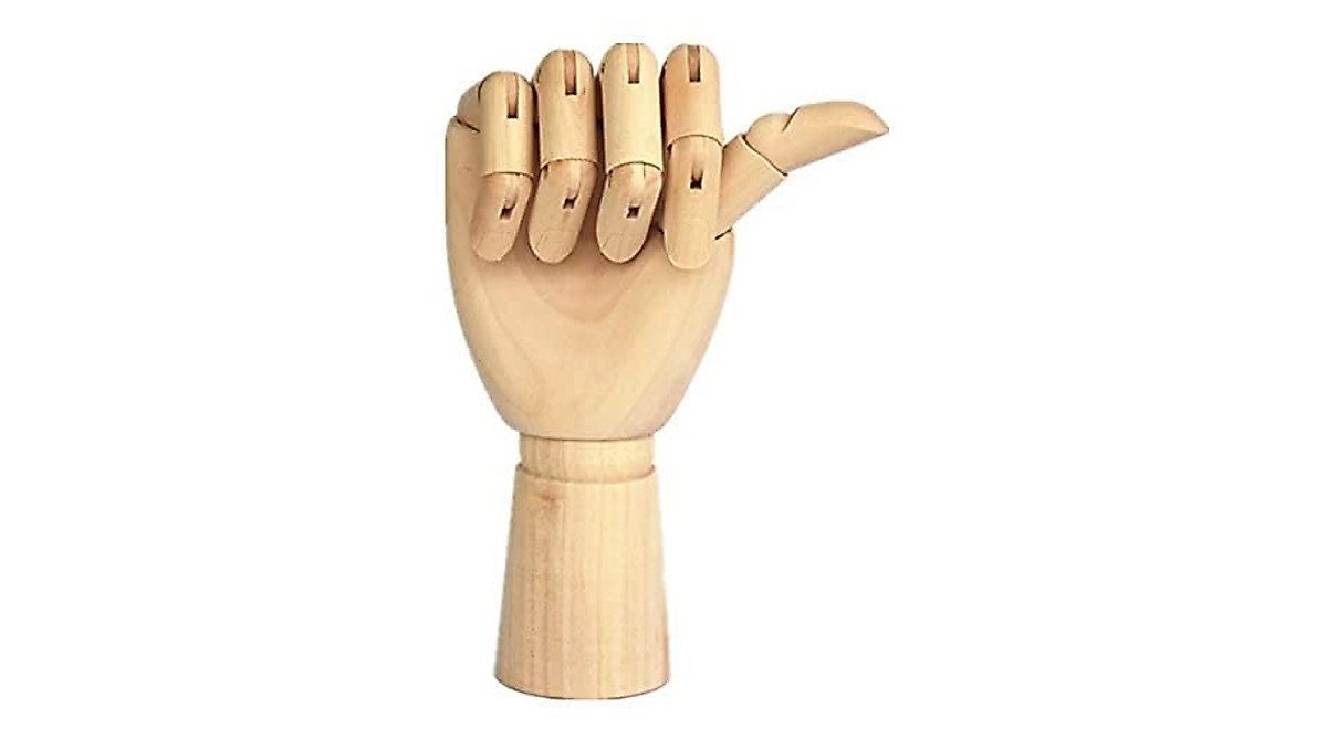Wood Artist Drawing Manikin - Articulated Wooden Hand for Artists & Decor
