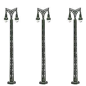 LQS58 3pcs Model Railway Lights Lattice Mast lamp Track Light N Scale 1:160 Layout (N Scale)