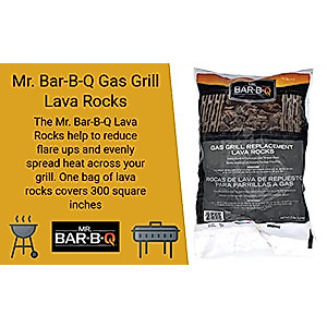 Natural Lava Rocks for Fire Pit | Lava Rocks for Gas Grills Charbroilers | Reduces Flare Ups | Even Heat Distribution | 7 Lb. Bag of Fire Pit Lava Rocks | 2 Pack
