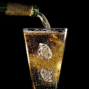 Meetall 2 Pack Diamond Shape Ice Cube Mold for Whiskeys,Cocktails and Soft Drinks.Slow Melting,Long-lasting Chilled.2.5x1.8 inch.2 Colors Grey and Black.