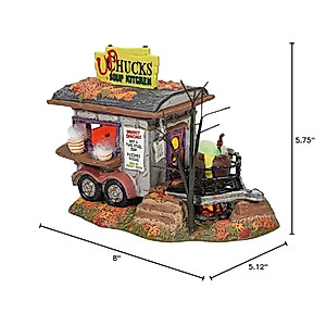 Department 56 Snow Village Halloween Haunted Wheels Food Truck Upchuck's Soup Kitchen Lit Figurine, 5.75 Inch, Multicolor