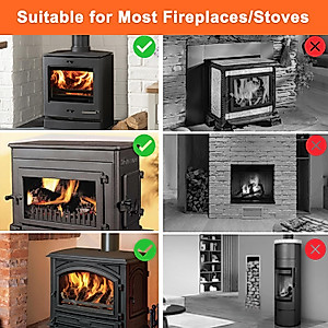 VODA Newly Designed Heat Powered Stove Fan with 2 Motors Larger Air Flow about 360CFM Eco Fan for Wood Burning/Log Burner Fireplace Perfect for Large Rooms