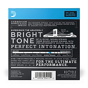 D'Addario Guitar Strings - XL Nickel Electric Guitar Strings - EXL110-10P - Perfect Intonation, Consistent Feel, Reliable Durability - For 6 String Guitars - 10-46 Regular Light, 10-Pack