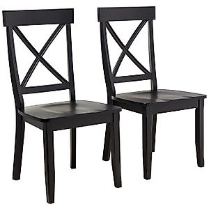 Homestyles Bishop Dining Chair Pair, 18-4/5" W, 22-1/4" D, 38-3/8" H, Black