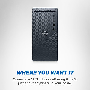 Dell Inspiron 3020 Desktop - Intel Core i7-13700, 1TB SSD + 1TB HDD, 16GB DDR4 RAM, DVD RW, Intel UHD 770 Graphics, Windows 11 Pro, 1 Year Premium Support + 6 Months Migrate - Mist Blue