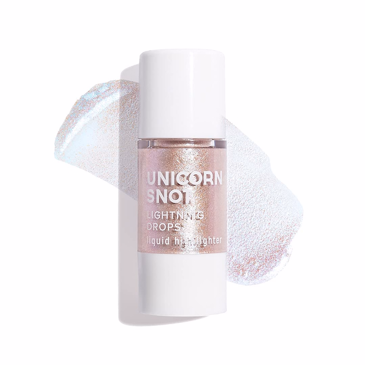 Unicorn Snot Liquid Highlighter Lightning Drops: Buildable Highlighter Makeup for Face and Body - Collarbone, Cheekbones, Brows - Liquid Illuminator for Spotlights, Cruelty-Free (Aqua Rose/Nymph)
