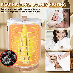 TooLSpeo Towel Warmer,20L Electric Towel Warmer Bucket,Towel Warmers for Bathroom with Led Display, Child Safety Lock,Home Portable Towel Warmers Heat Timer Adjustable,Hot Towel Warmer for Spa,Hot Tub